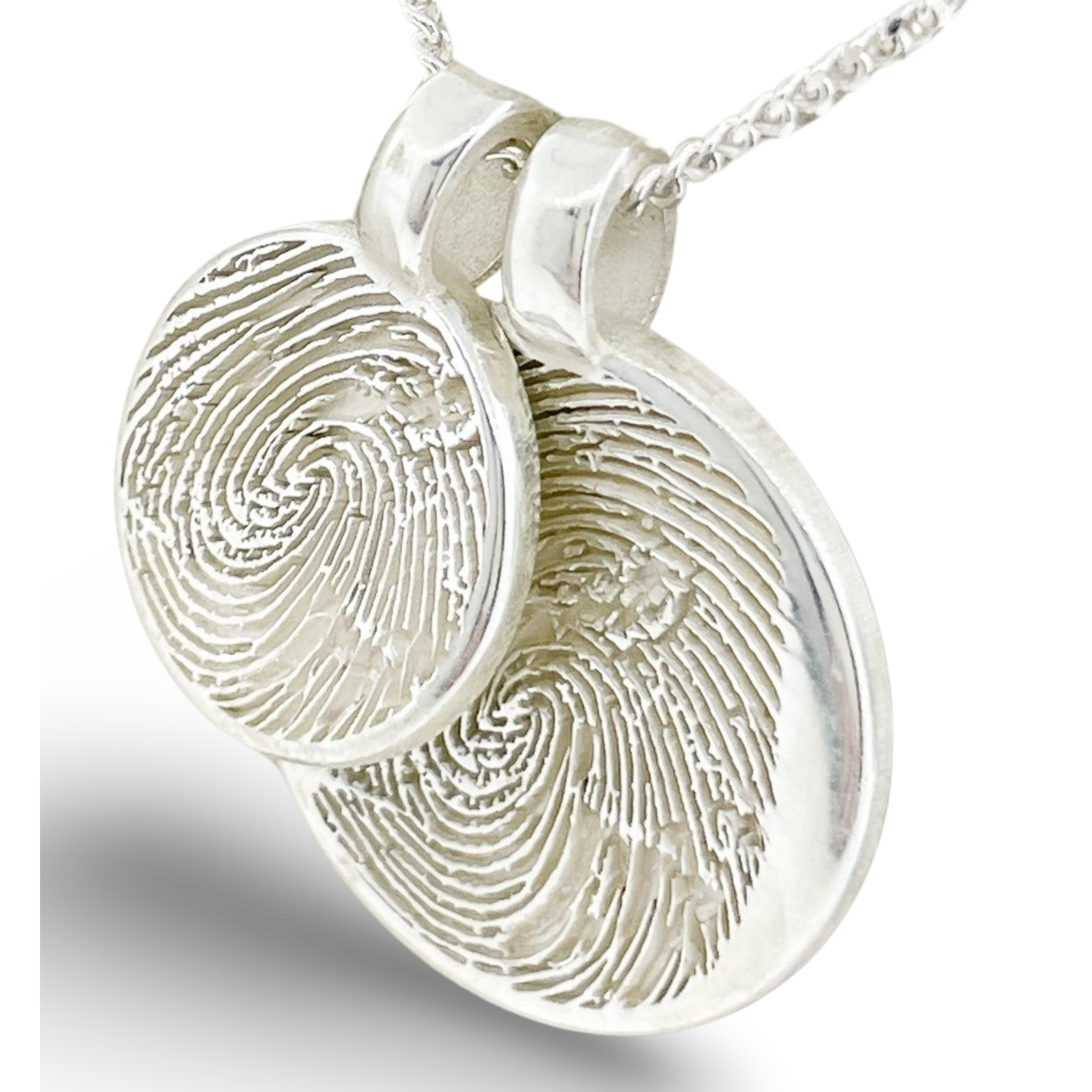 Fingerprint Jewellery Original Round, Single Print | Sterling Silver